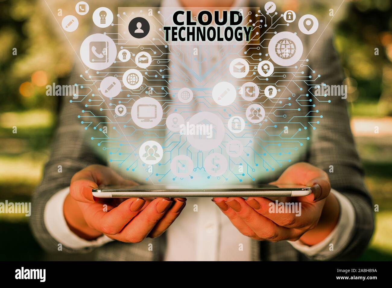 Handwriting text Cloud Technology. Conceptual photo on deanalysisd ...