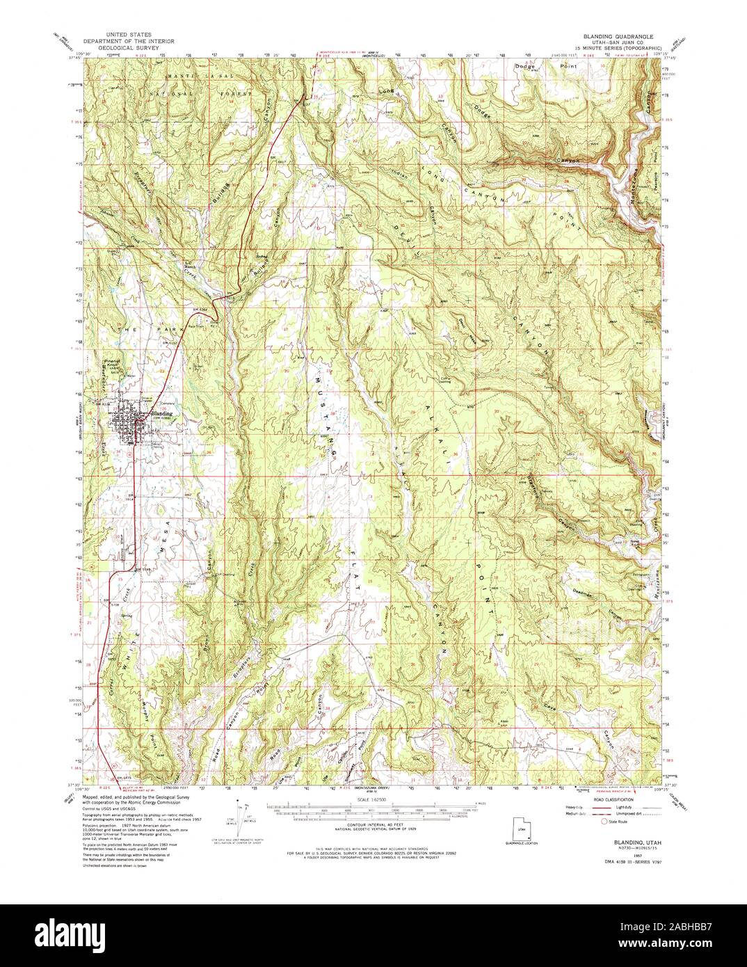 Map of blanding hi-res stock photography and images - Alamy