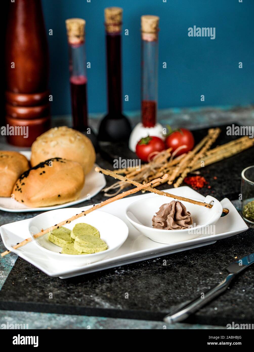 snacks plate on the table Stock Photo - Alamy