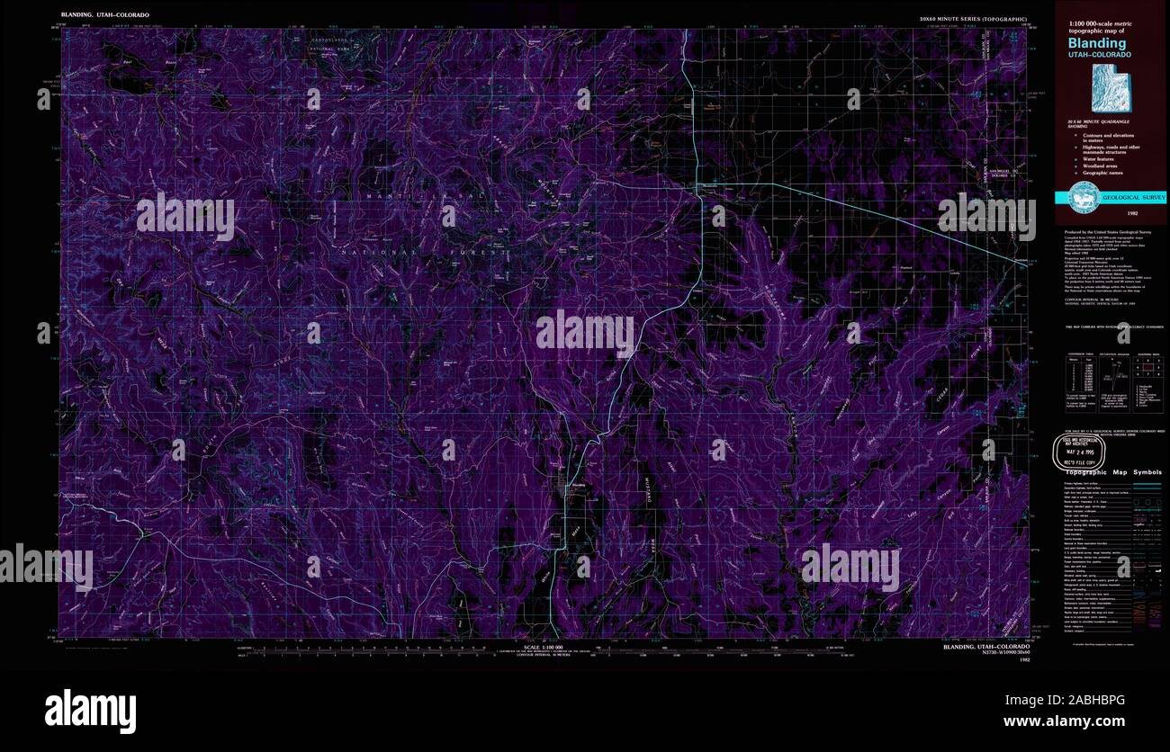 Map of blanding hi-res stock photography and images - Alamy