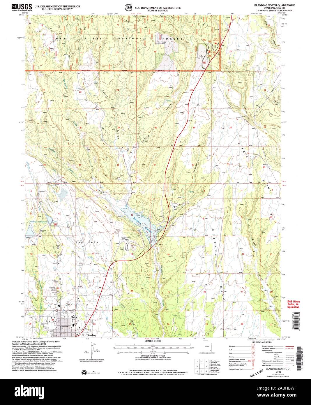 Map of blanding hi-res stock photography and images - Alamy