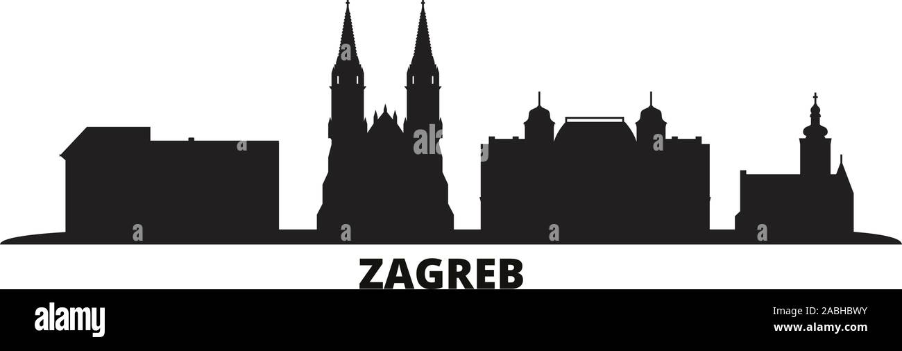 Zagreb cathedral sunset Stock Vector Images - Alamy