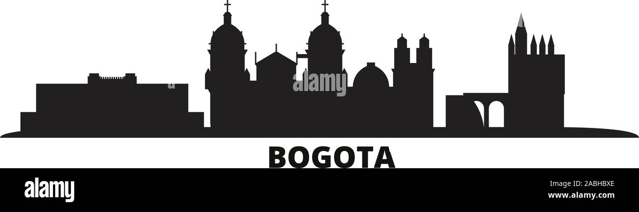 Colombia, Bogota city skyline isolated vector illustration. Colombia ...