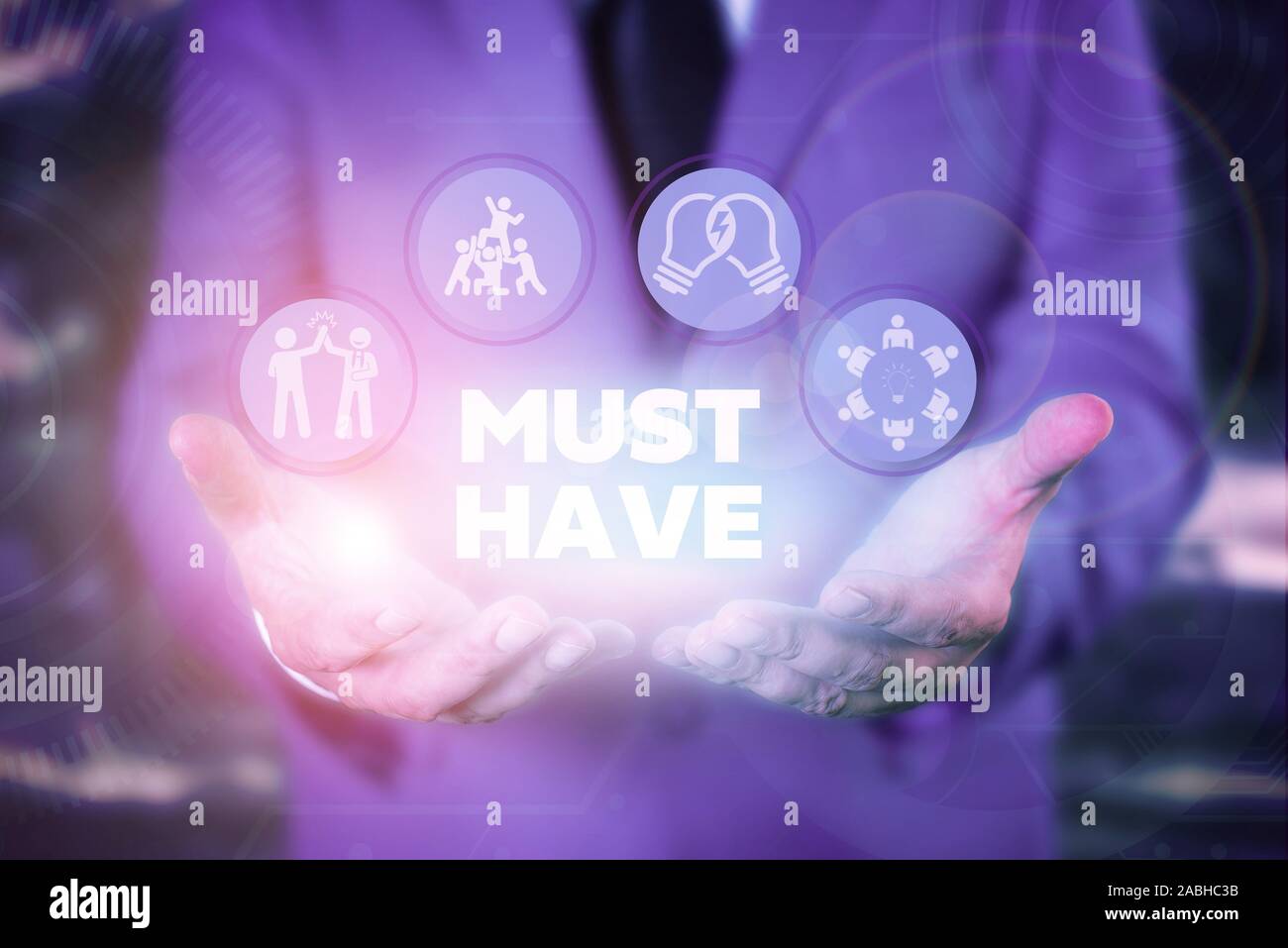 Text sign showing Must Have. Business photo showcasing something modern ...