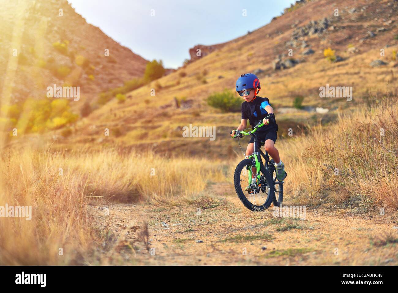 Boy on a cycle hi-res stock photography and images - Alamy