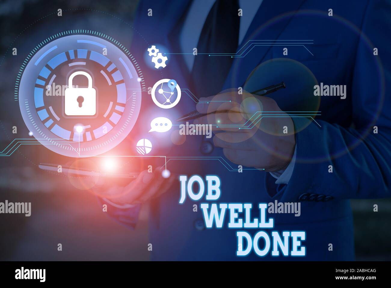 Writing note showing Job Well Done. Business concept for Well Performed ...