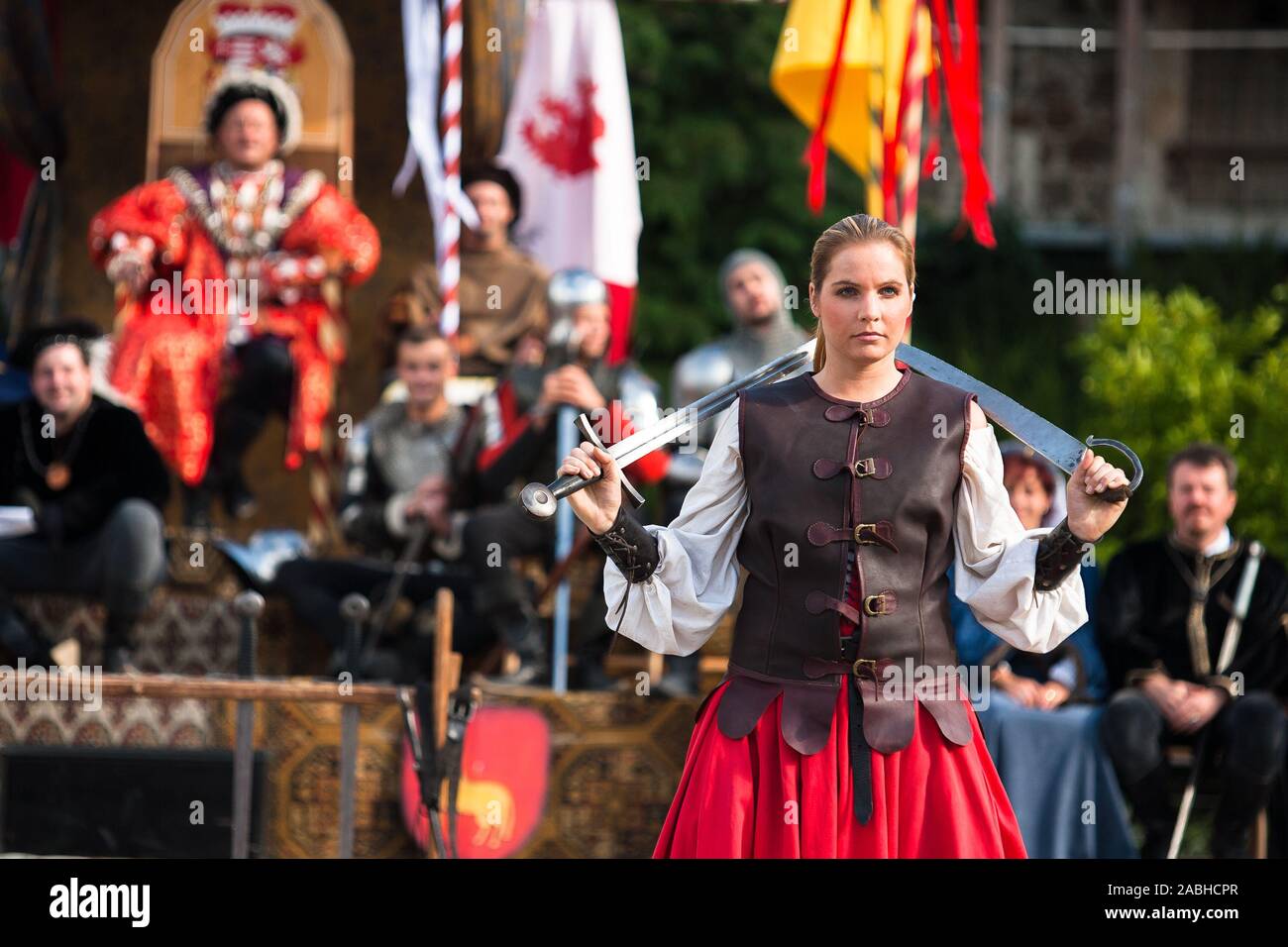 Medieval warrior woman hi-res stock photography and images - Alamy