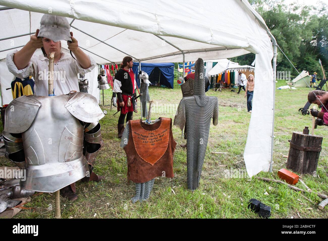 Medieval tournament tents hi-res stock photography and images - Alamy