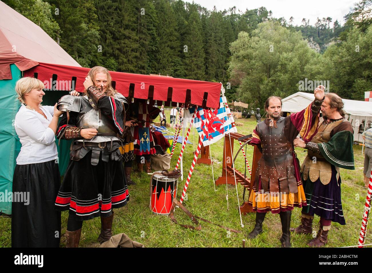 Medieval tournament tents hi-res stock photography and images - Alamy