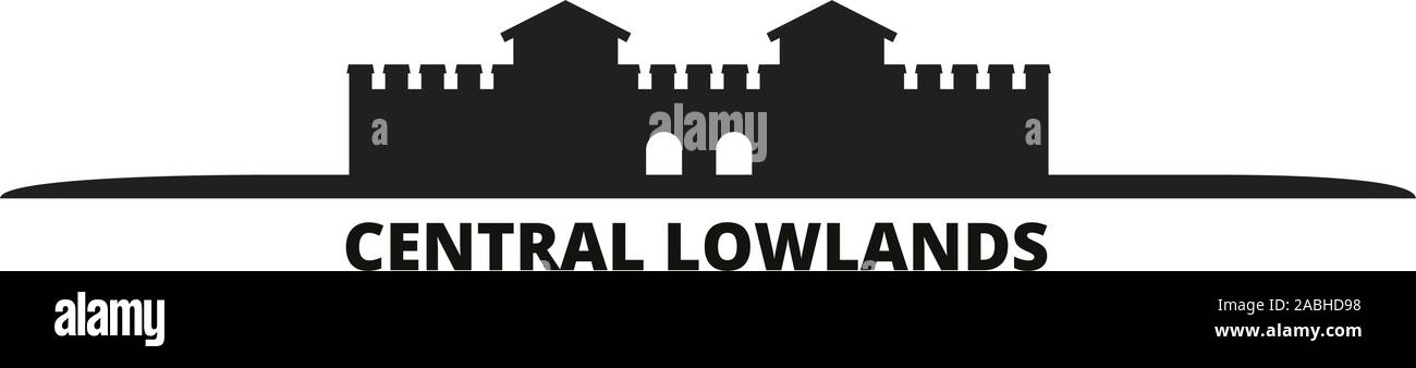 Germany, Central Lowlands city skyline isolated vector illustration ...