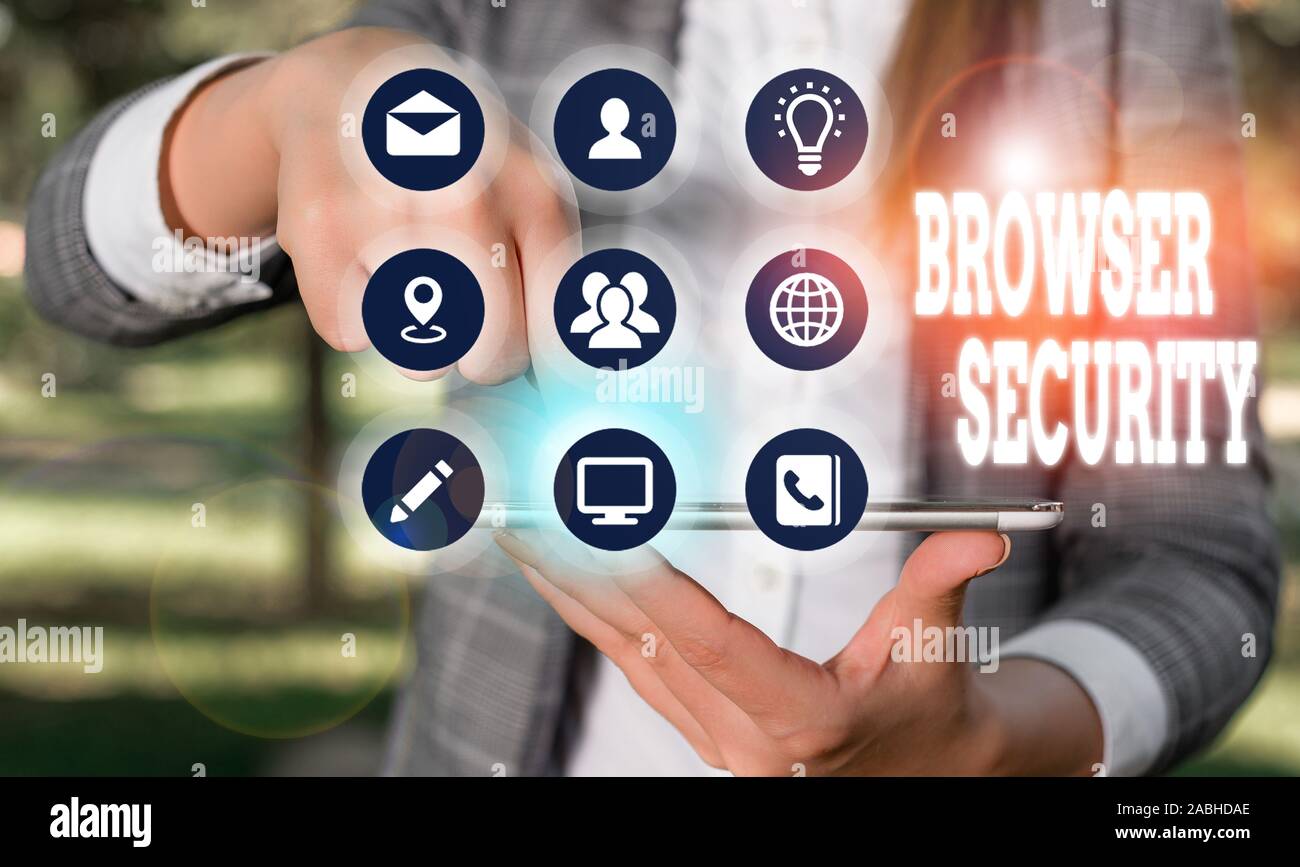 Word writing text Browser Security. Business photo showcasing security ...