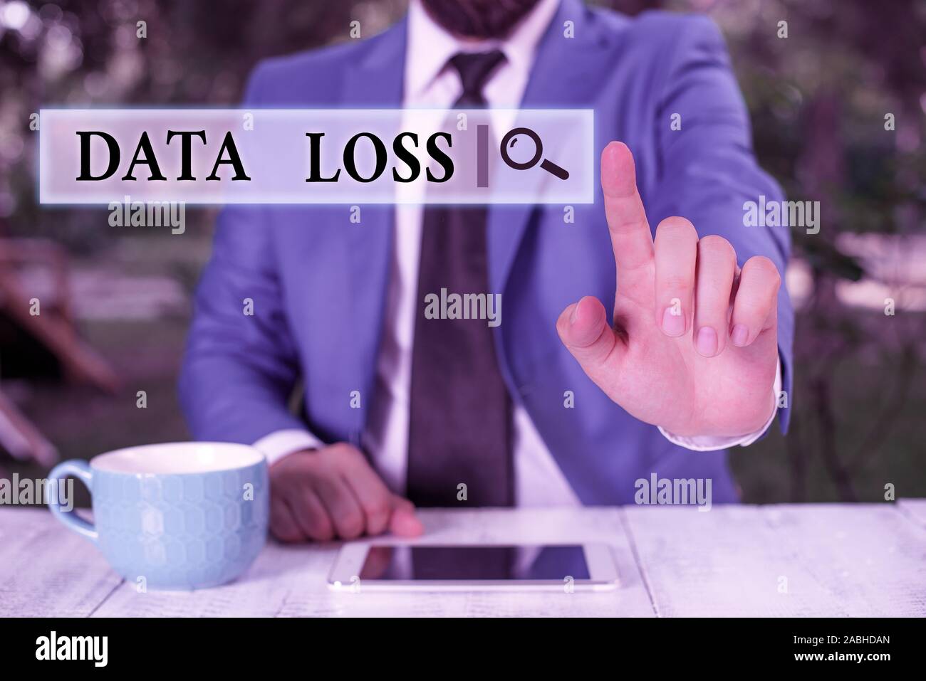 Conceptual hand writing showing Data Loss. Concept meaning process or ...