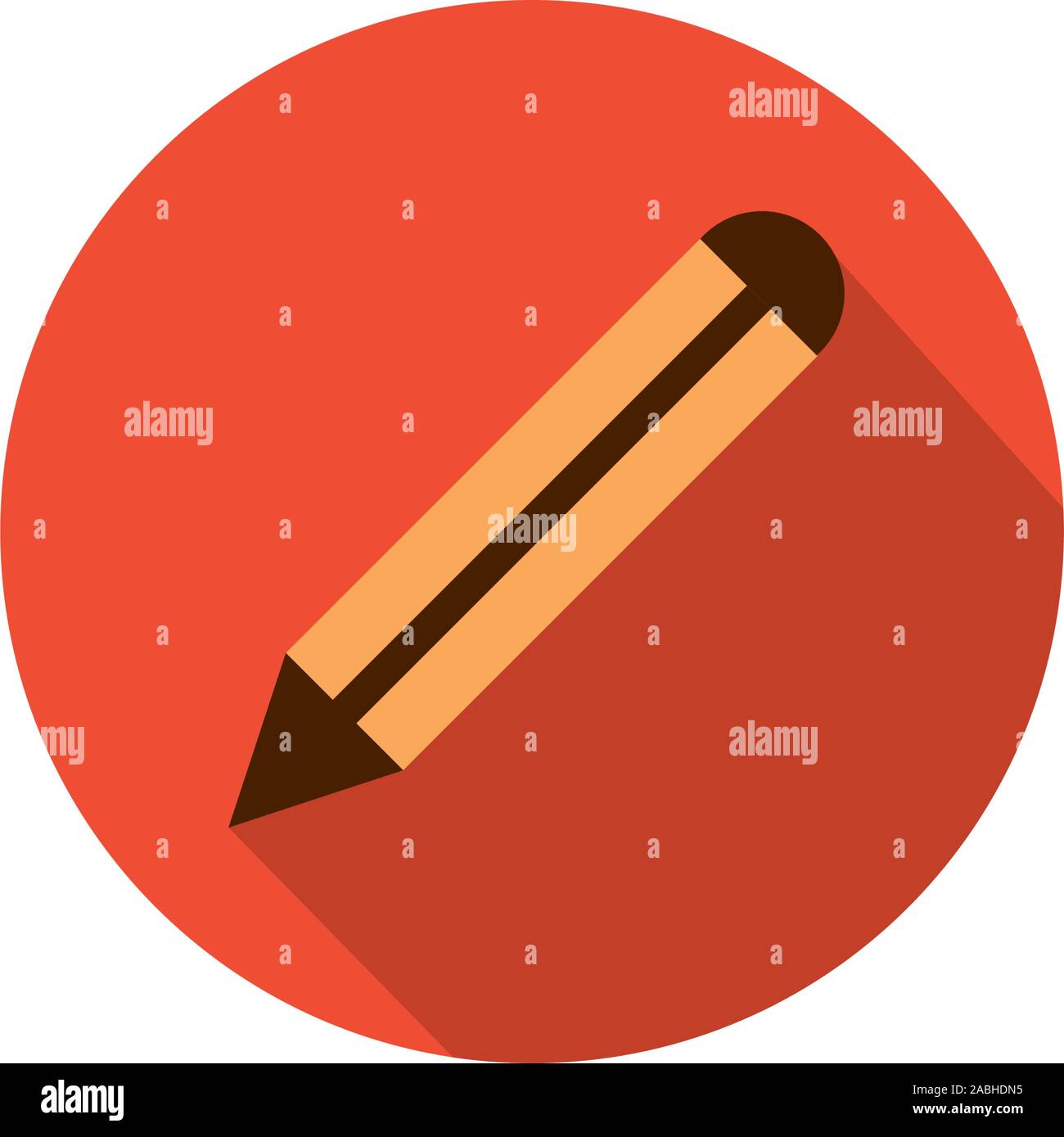 pencil writing business strategy icon block shadow vector illustration ...