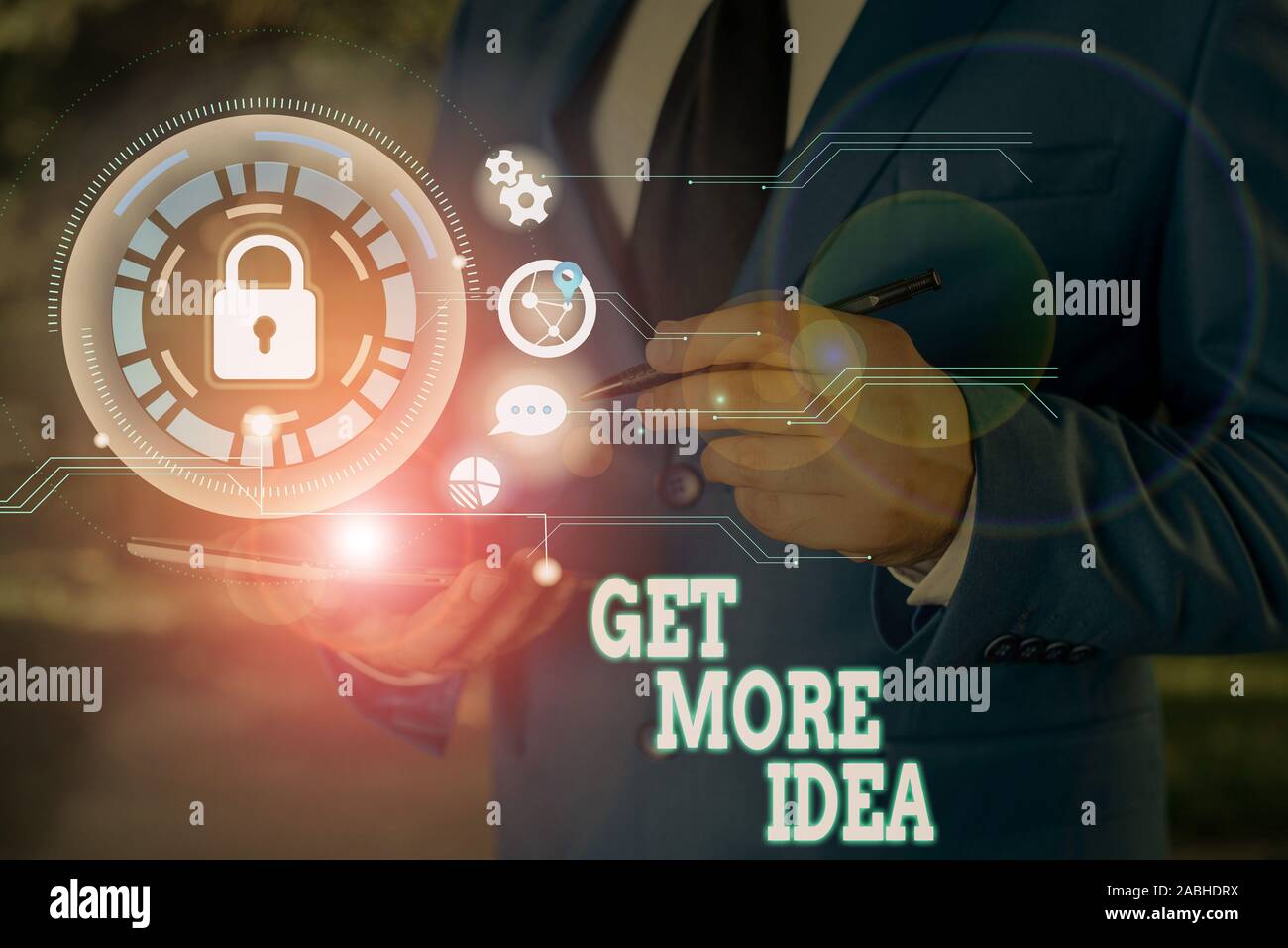 Writing note showing Get More Idea. Business concept for Random Input Mind Map Picture Mock up ...