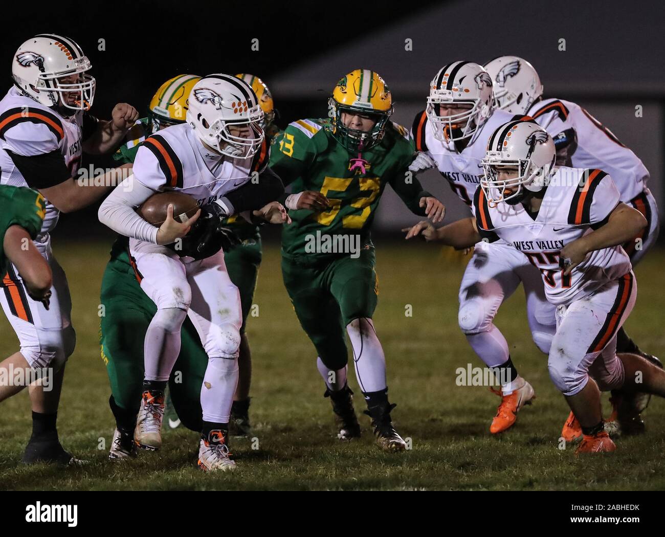 Football action with West Valley High School (Spokane Valley vs ...