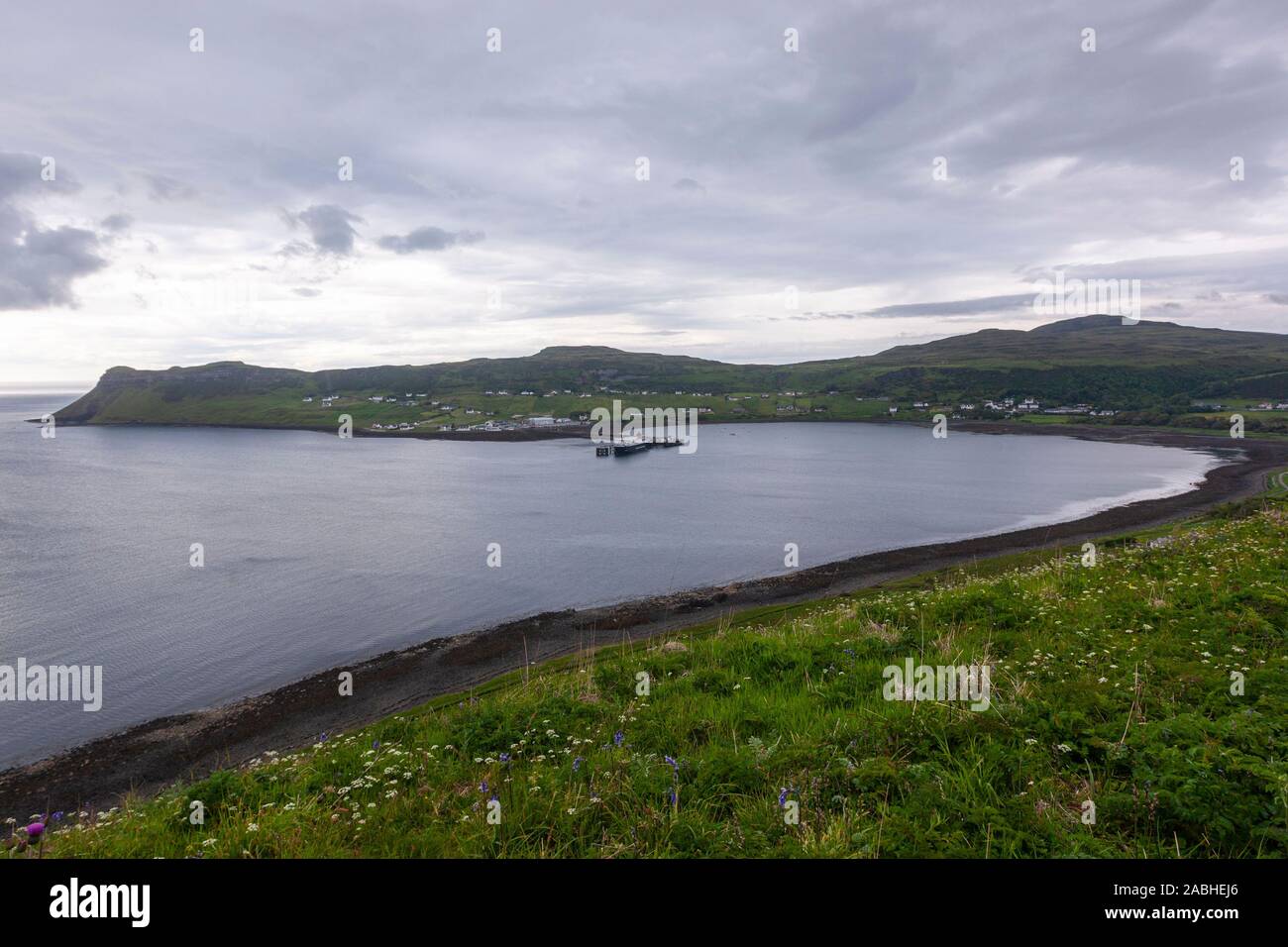 CalMac Ferries leaving Uig to Tarbert, Skye island, Scotland, UK Stock ...