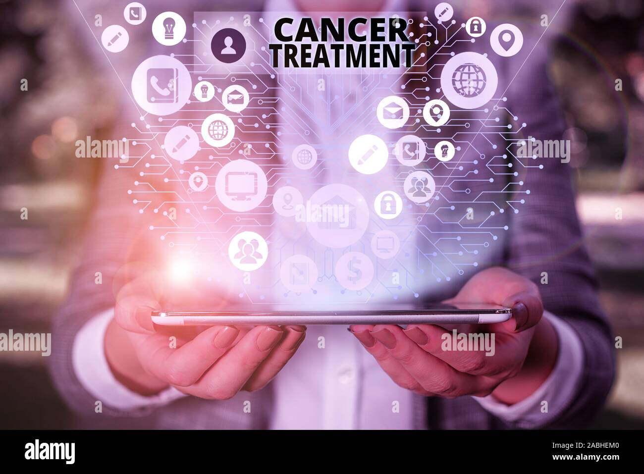 Handwriting text Cancer Treatment. Conceptual photo The analysisagement ...