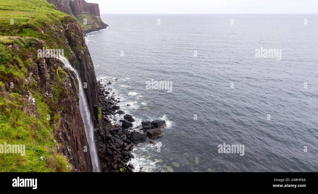Kilt Rock and Mealt Falls Viewpoint, Skye island, Scotland, UK Stock ...