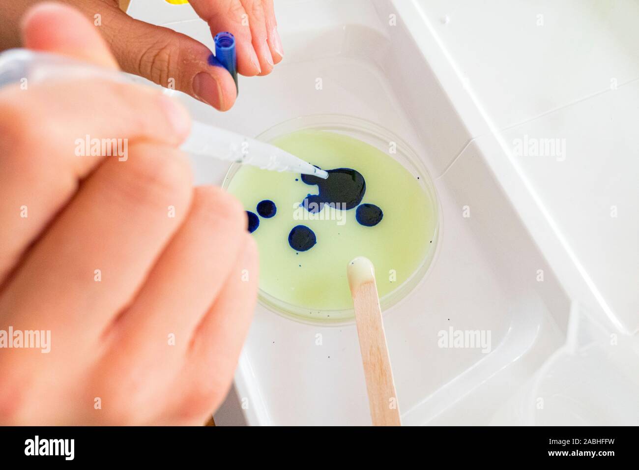 labor test culture with blue points Stock Photo - Alamy
