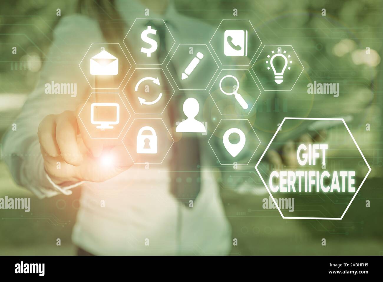 Writing note showing Gift Certificate. Business concept for certificate ...