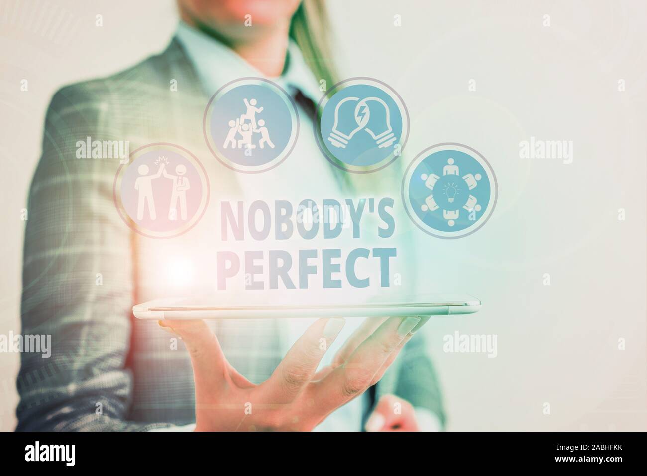 Conceptual hand writing showing Nobody S Is Perfect. Concept meaning ...