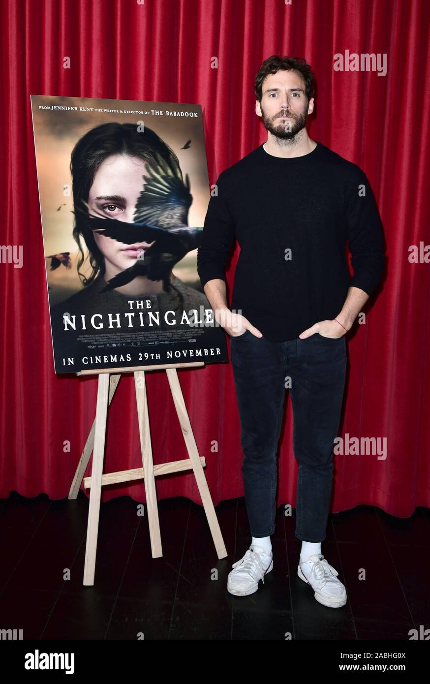 Sam Claflin attending a Q&A after a screening for the film The ...