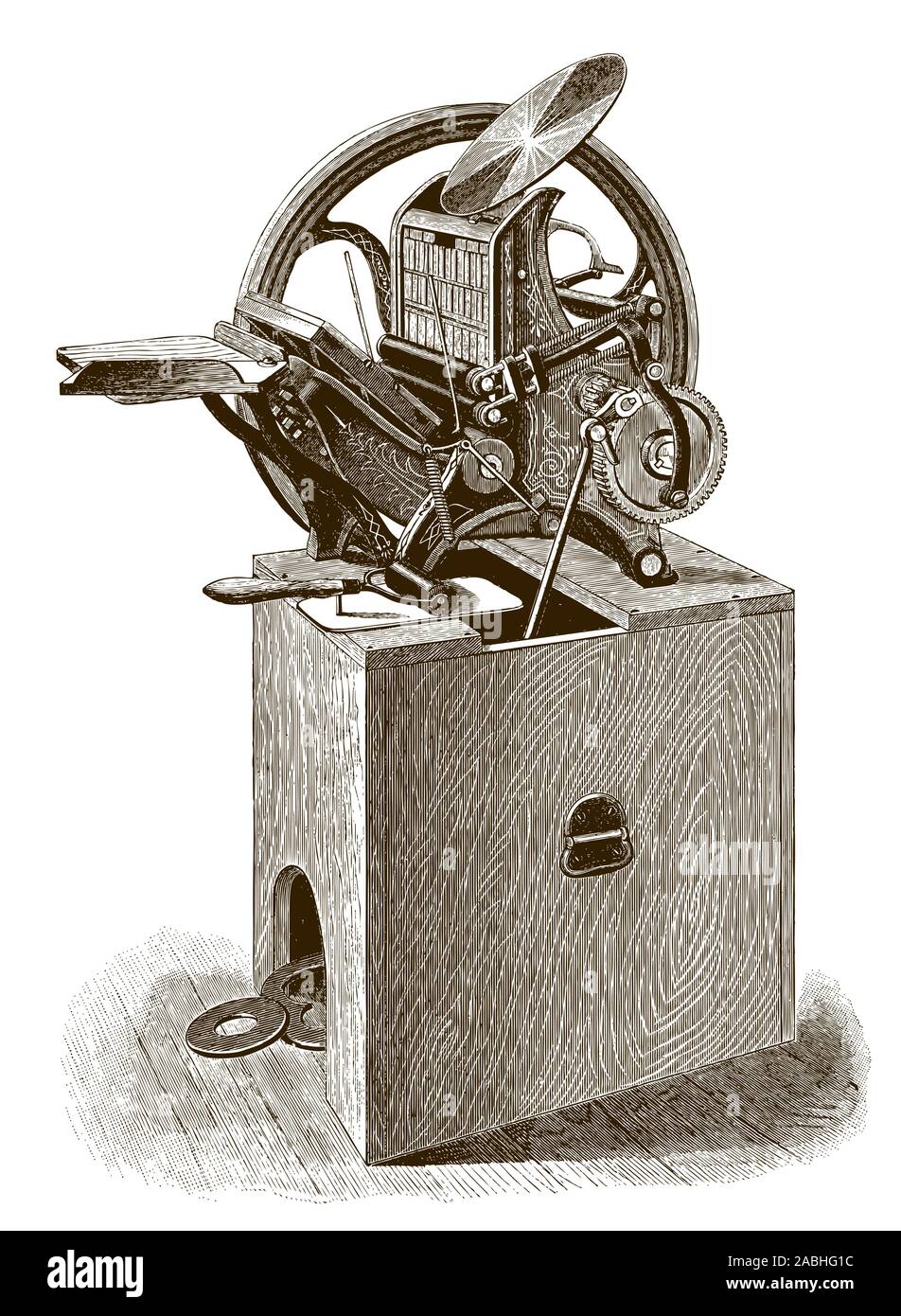 Printing press machine 19th century hi-res stock photography and images ...