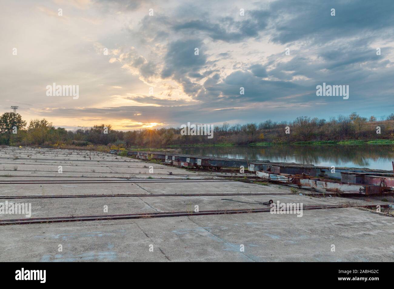 ship yard with rusty ship on dry dock, empty space Stock Photo - Alamy