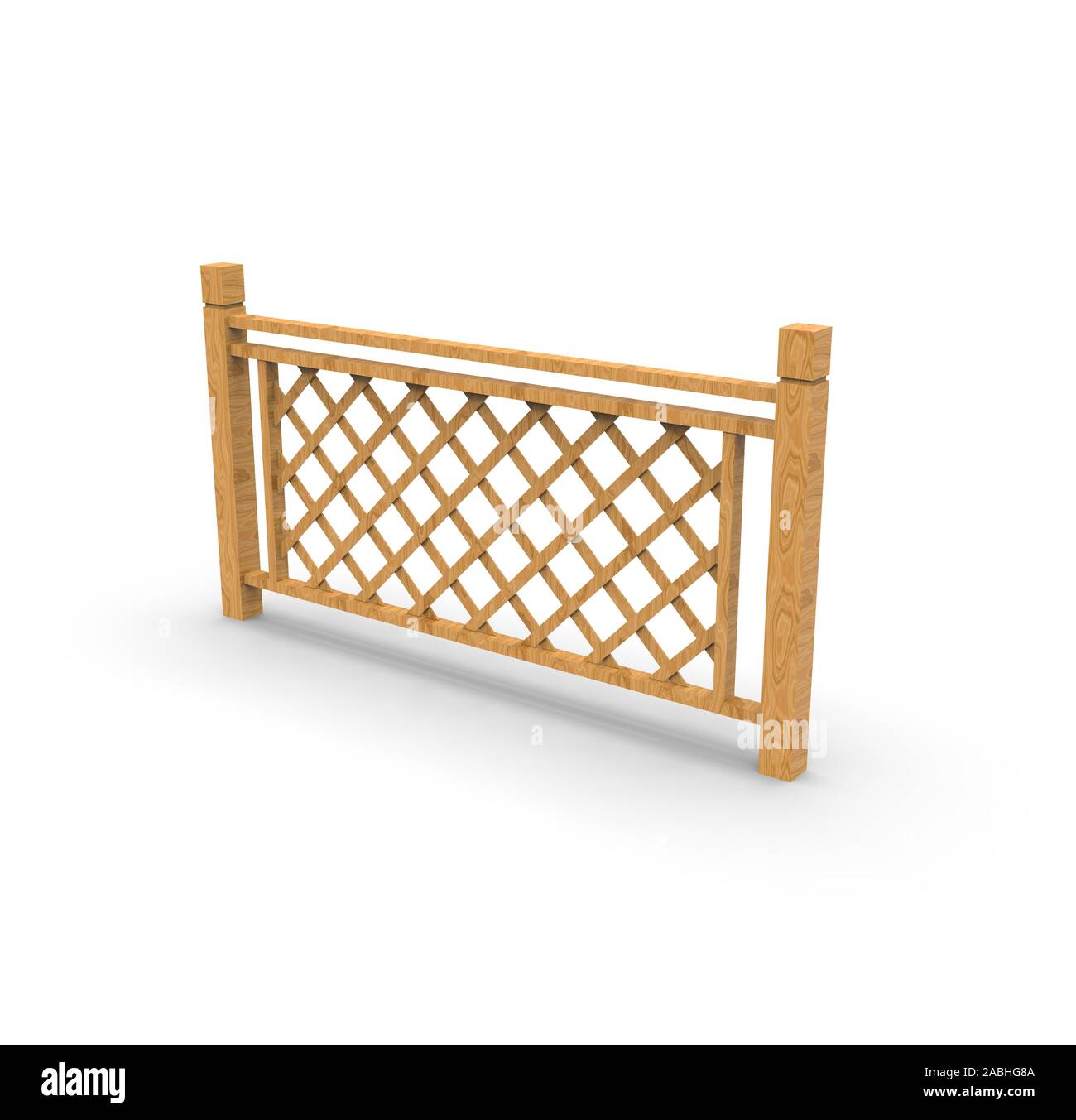 Fence isolated on White 3D Rendering Stock Photo - Alamy