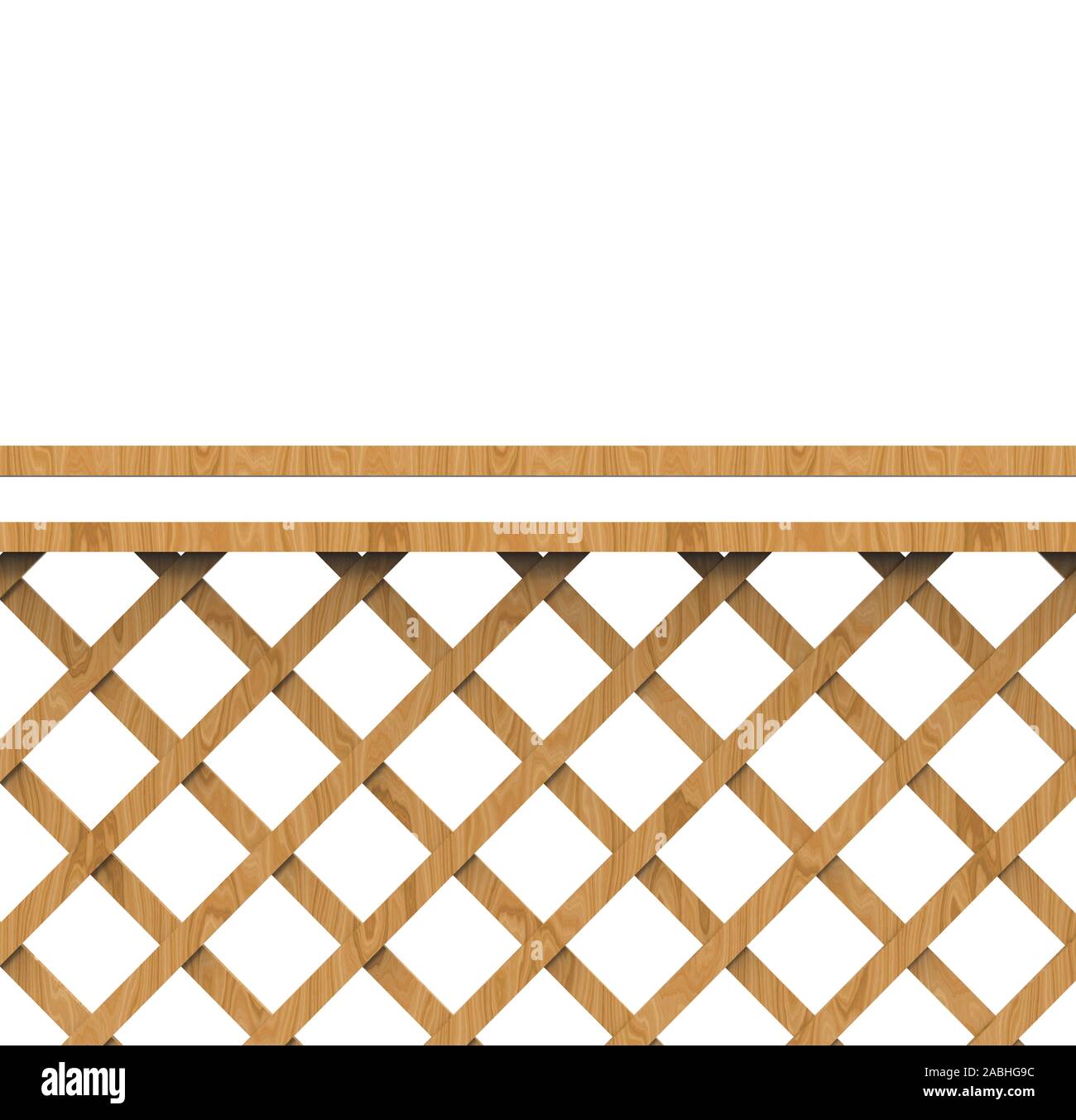 Fence isolated on White 3D Rendering Stock Photo - Alamy