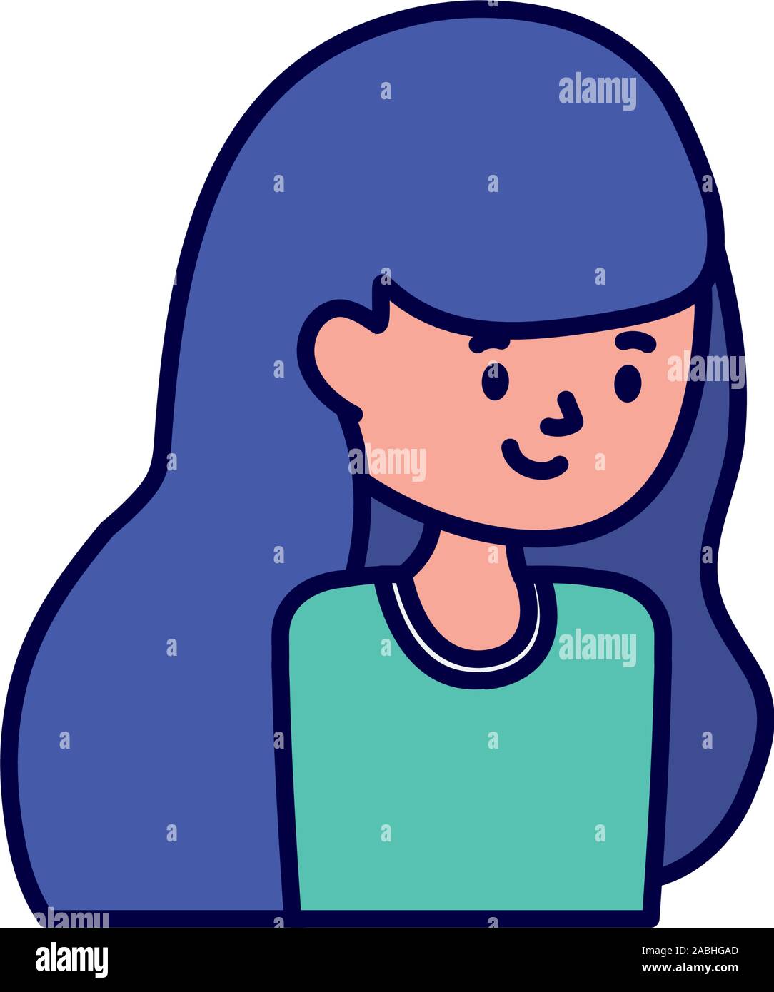 Young Woman Cartoon Character White Background Vector Illustration
