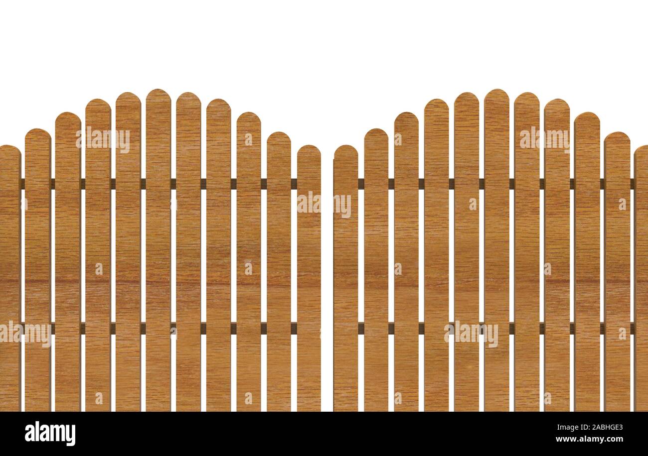 Fence isolated on White 3D Rendering Stock Photo - Alamy