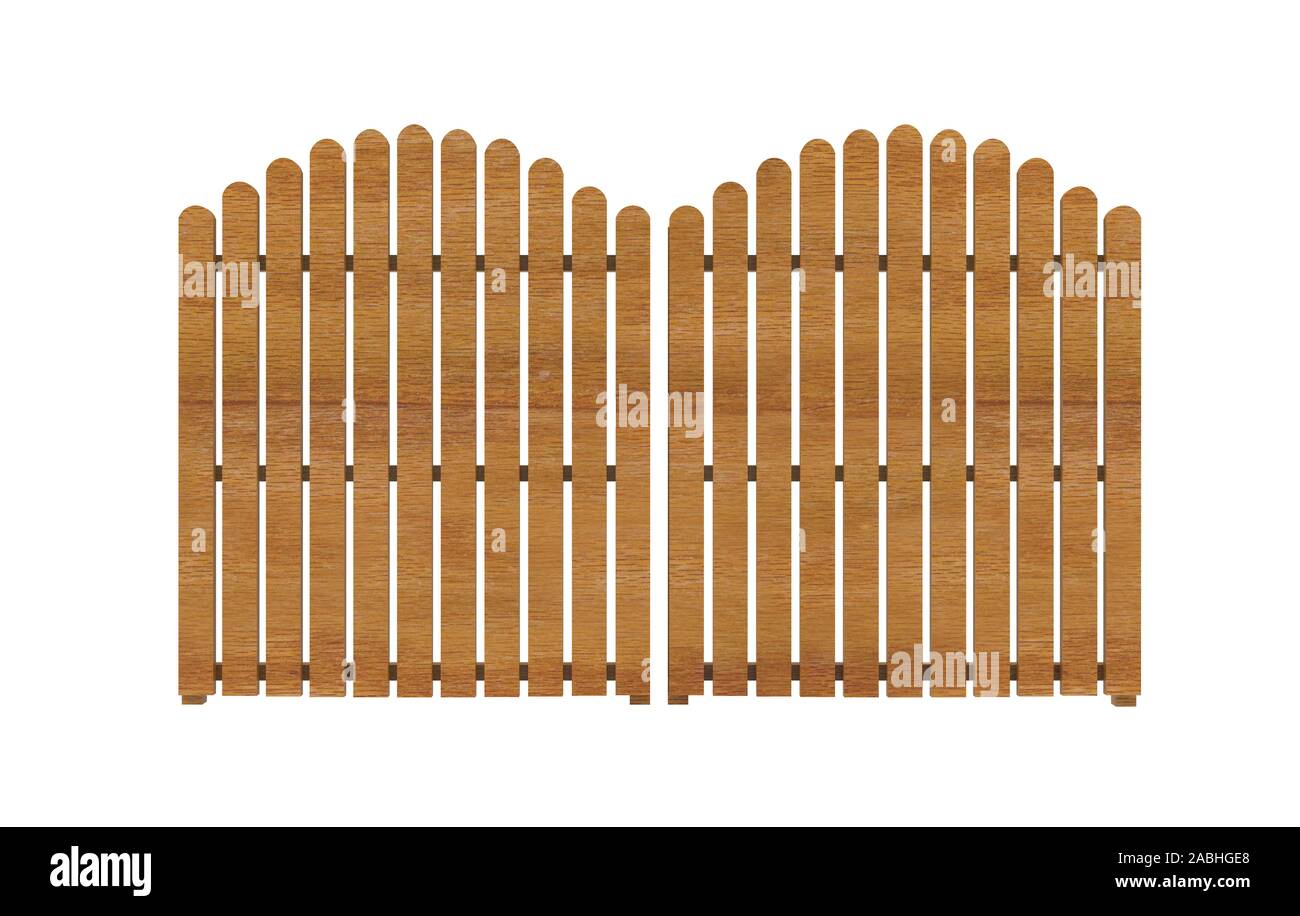 Fence isolated on White 3D Rendering Stock Photo - Alamy