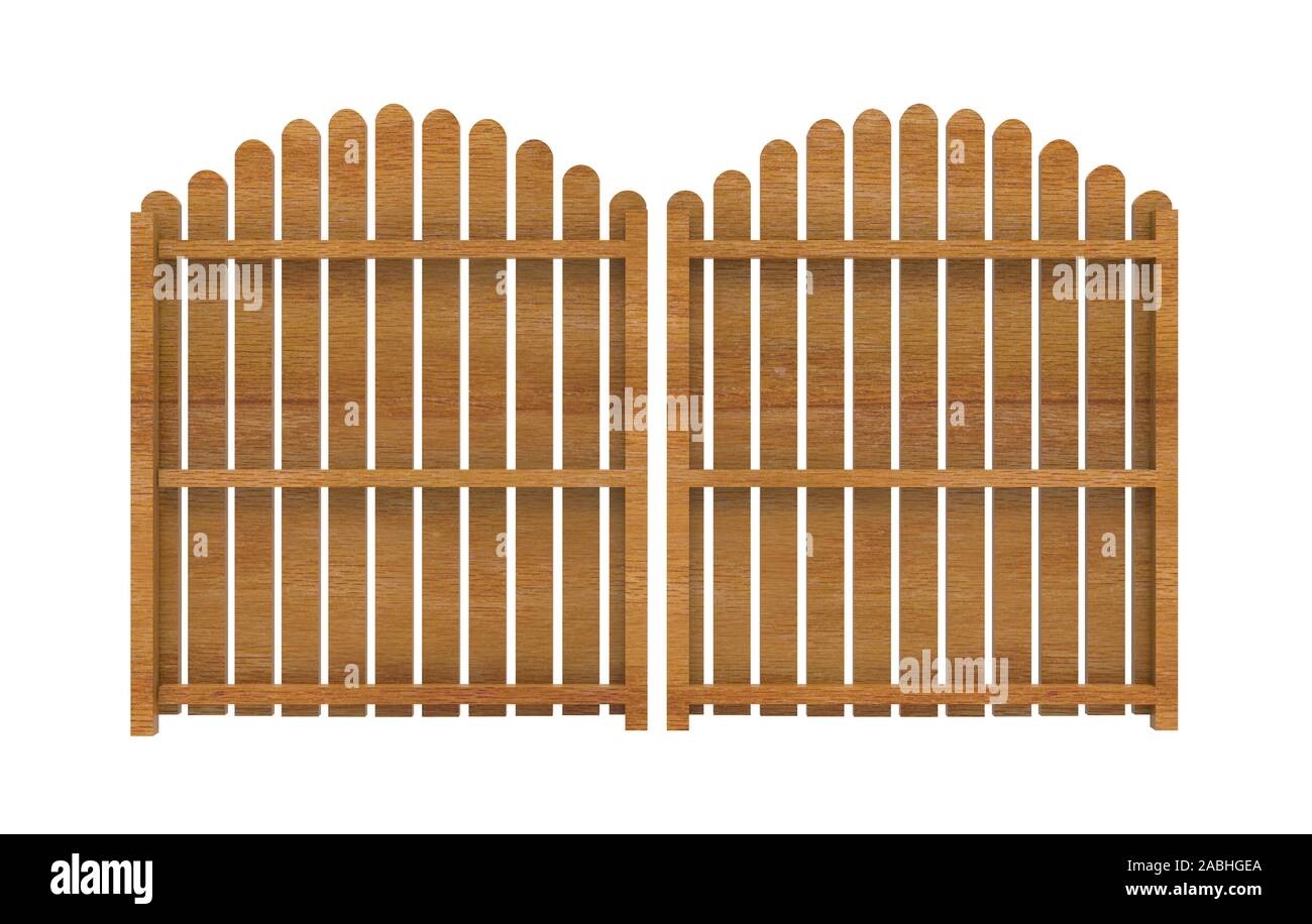 Fence isolated on White 3D Rendering Stock Photo - Alamy