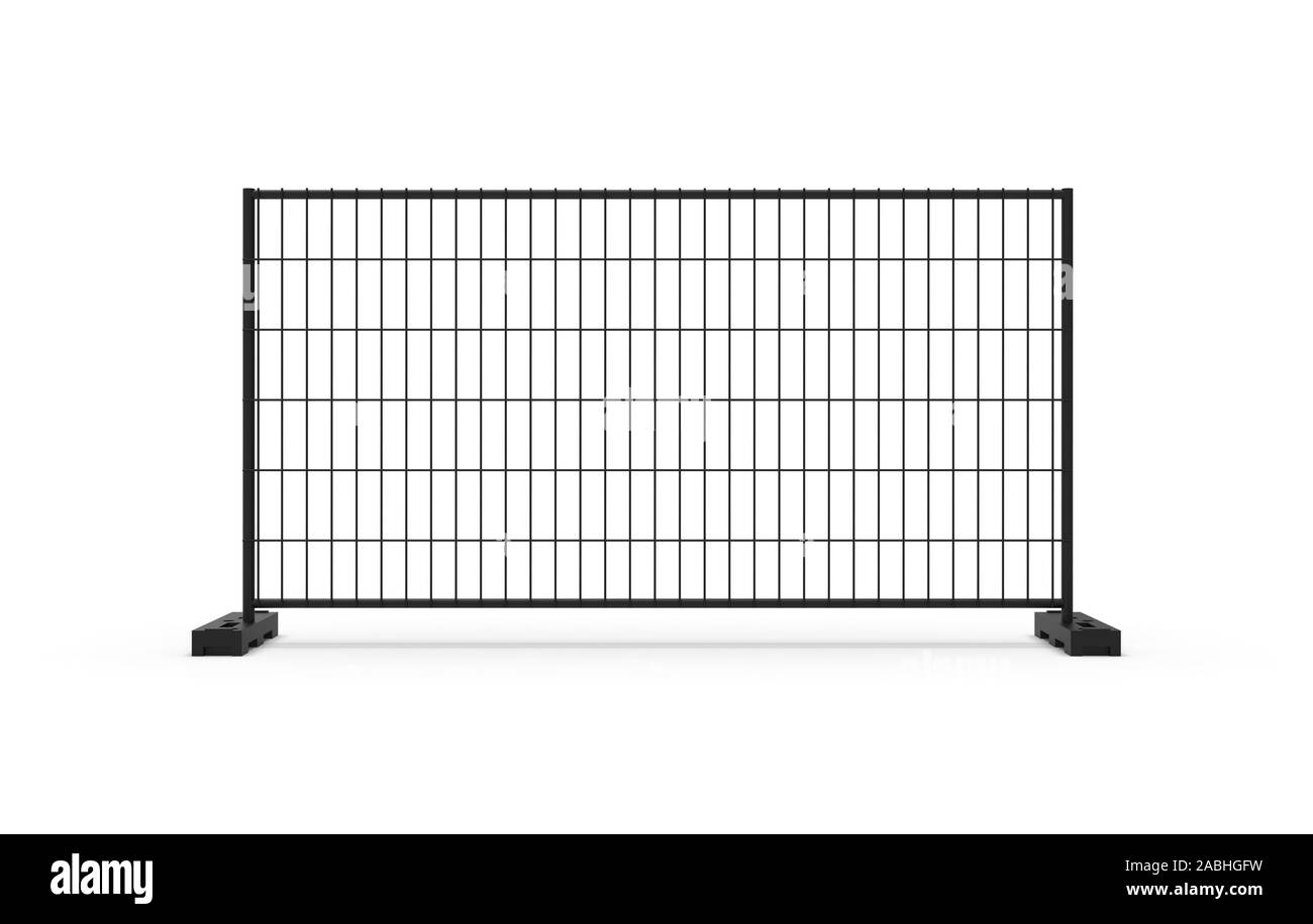 Fence isolated on White 3D Rendering Stock Photo - Alamy