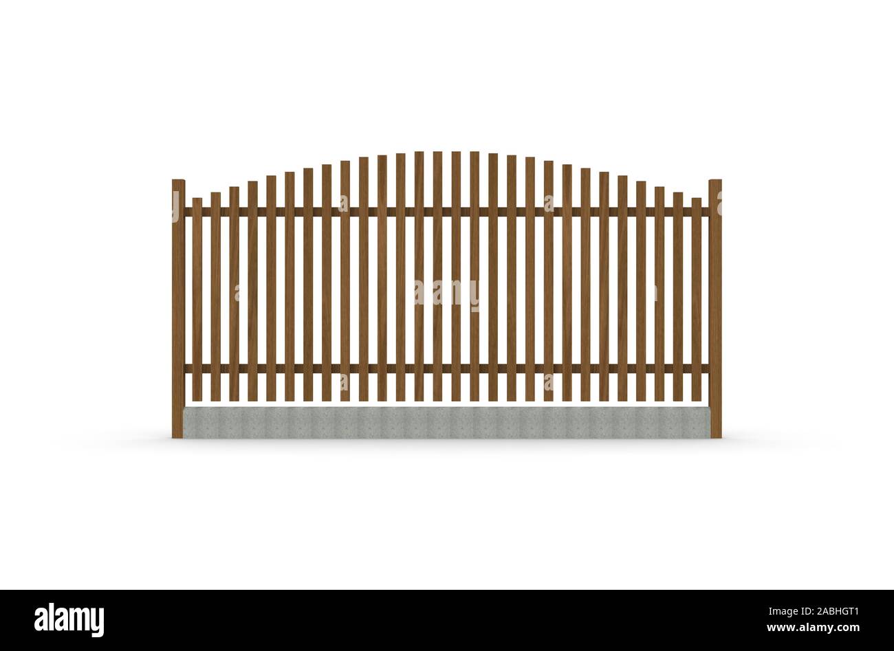 Fence isolated on White 3D Rendering Stock Photo - Alamy