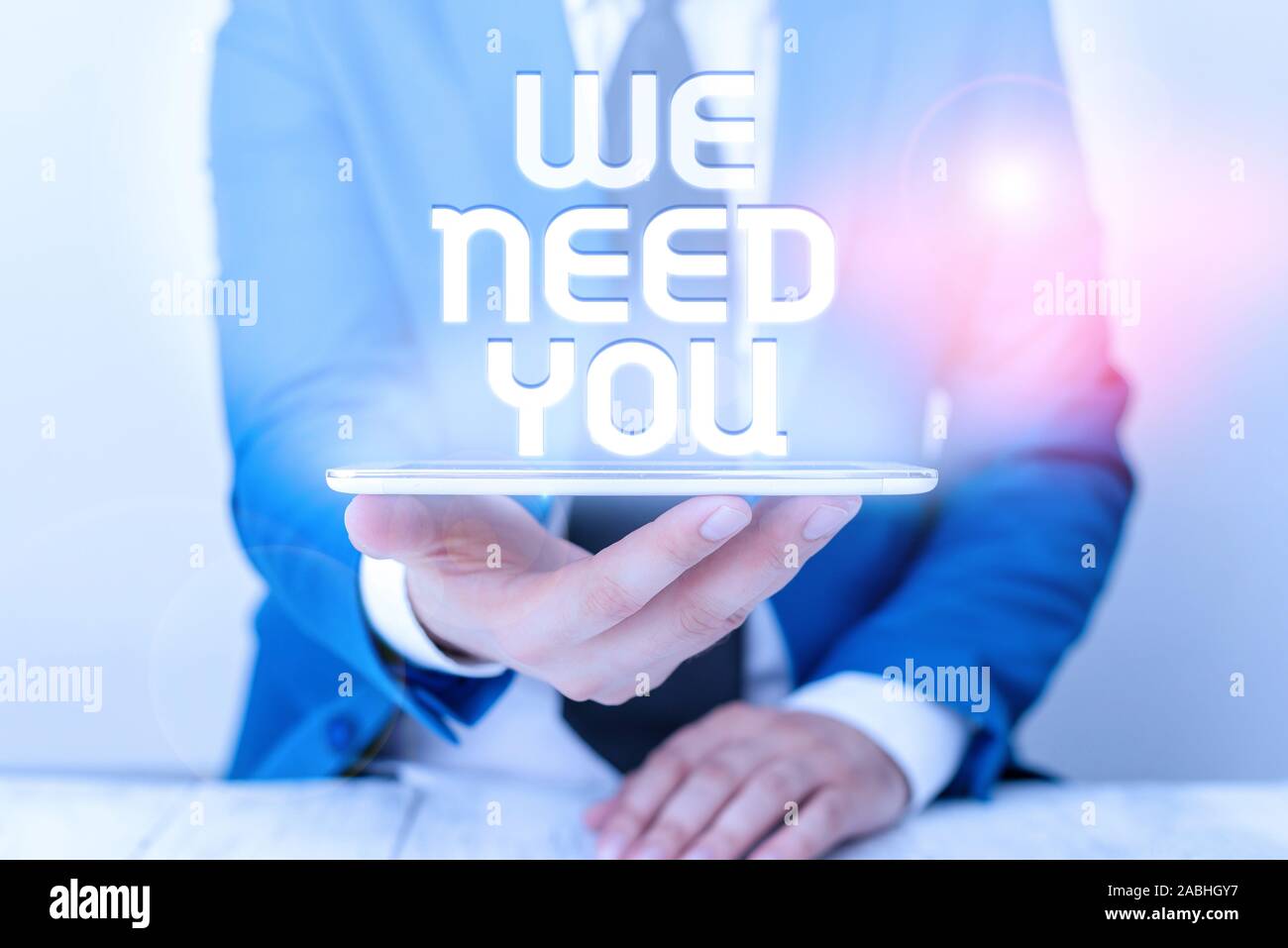 Text sign showing We Need You. Business photo text Company wants to ...