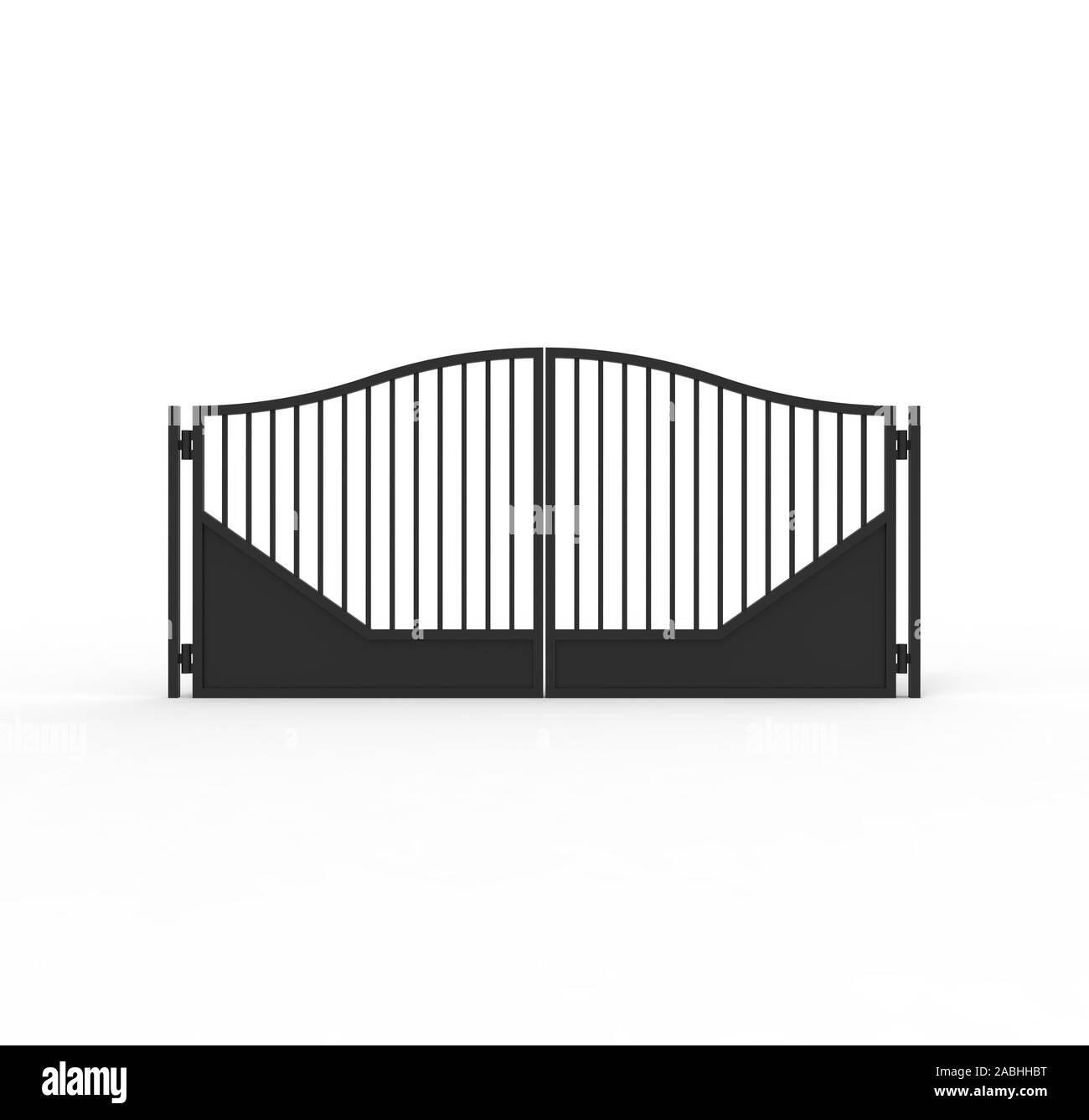 Wrought iron fence on balcony Cut Out Stock Images & Pictures - Alamy
