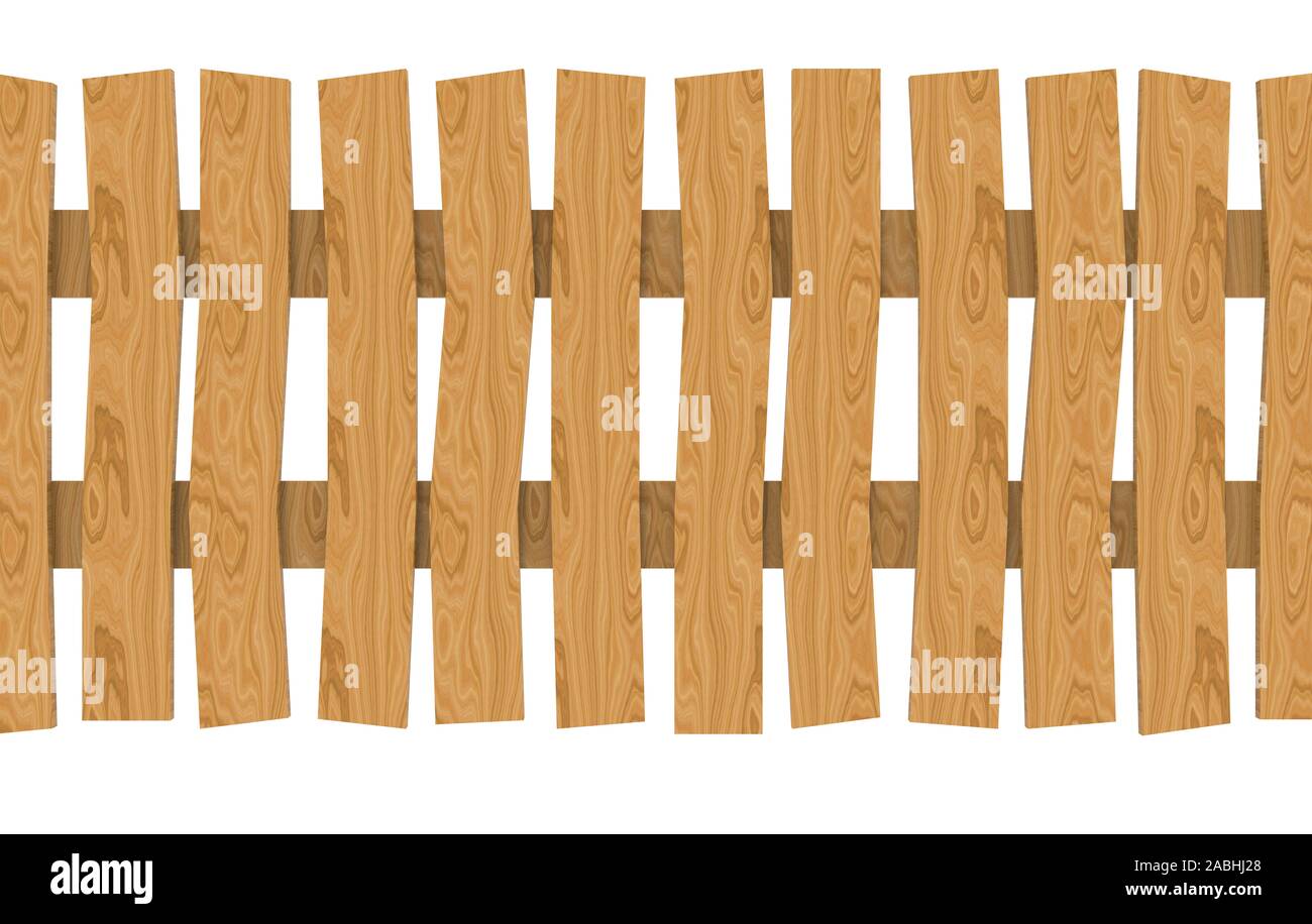 Fence isolated on White 3D Rendering Stock Photo - Alamy