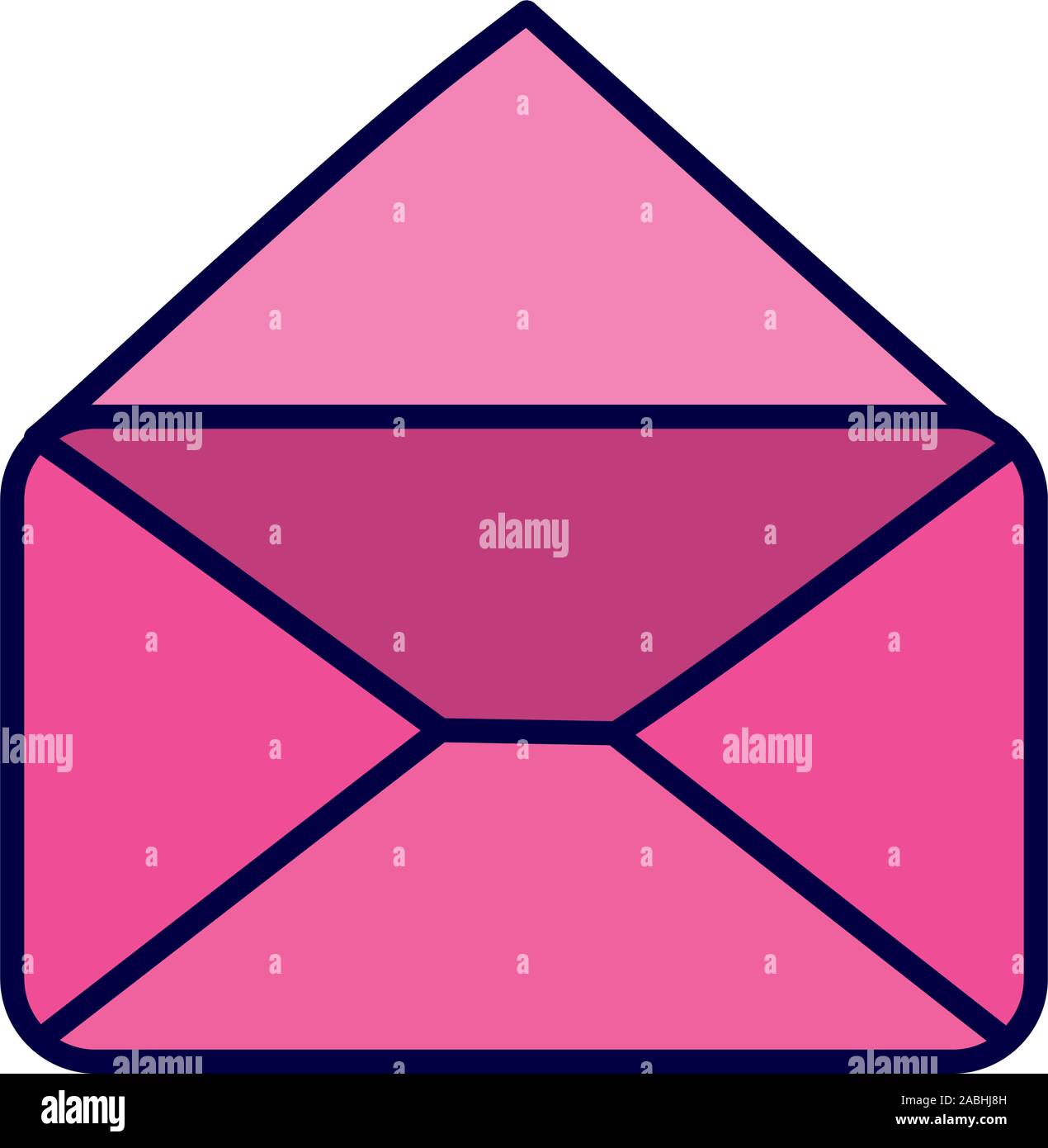 pink open envelope message mail icon vector illustration Stock Vector ...