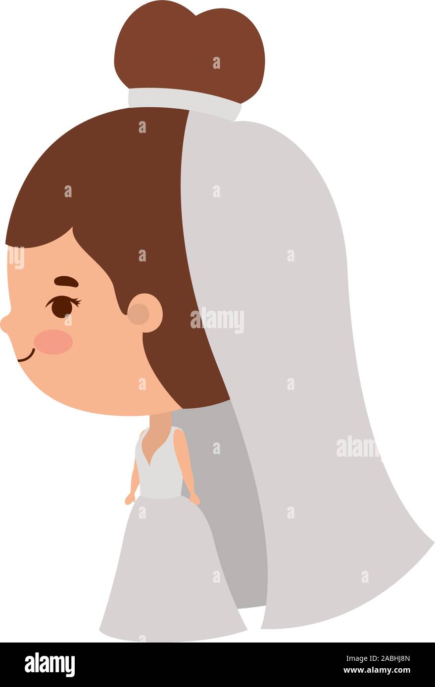 Bride cartoon with wedding dress vector design Stock Vector Image & Art ...