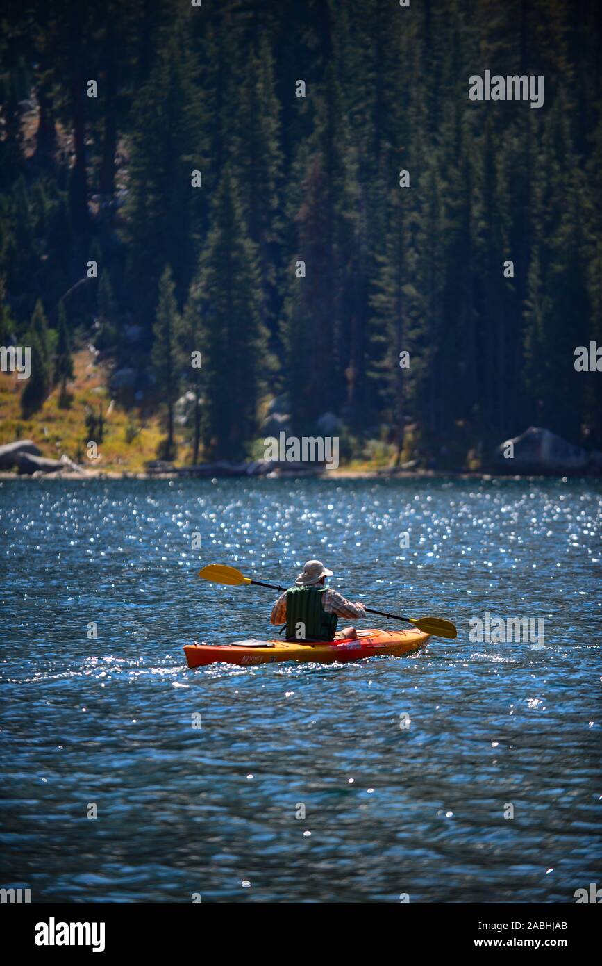 Kayaking in Yosemite National Park, California, United States Stock ...