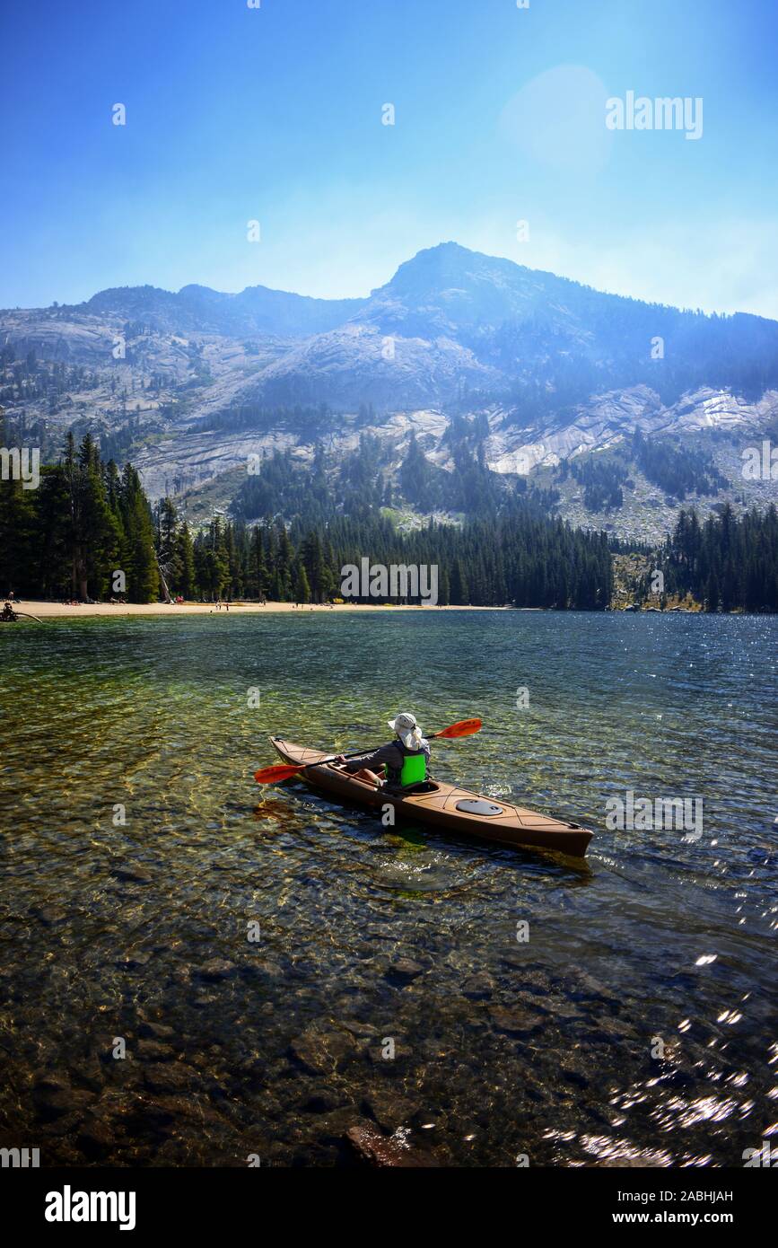 Kayaking in Yosemite National Park, California, United States Stock ...