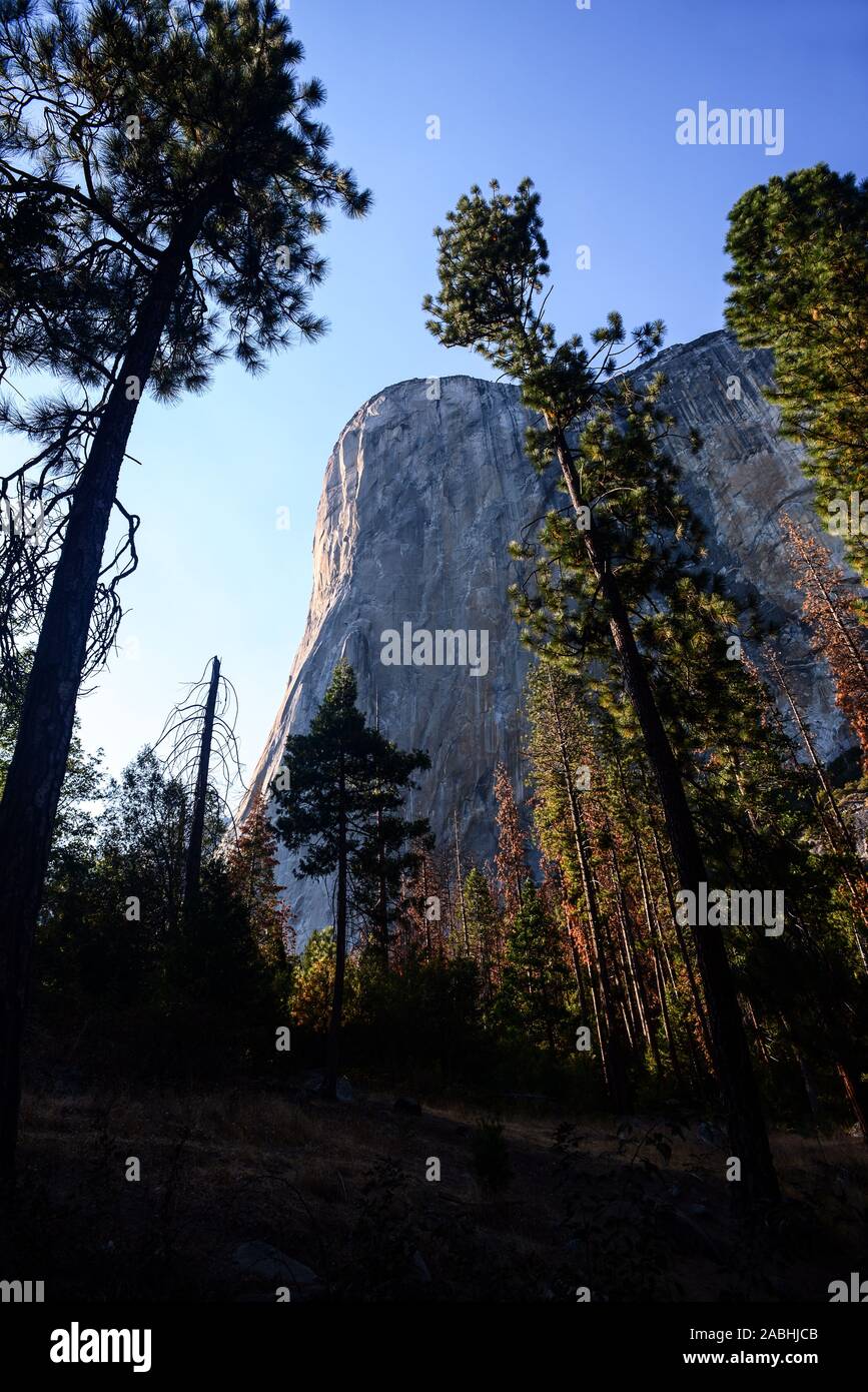 El Capitan, also known as El Cap, a vertical rock formation in Yosemite ...