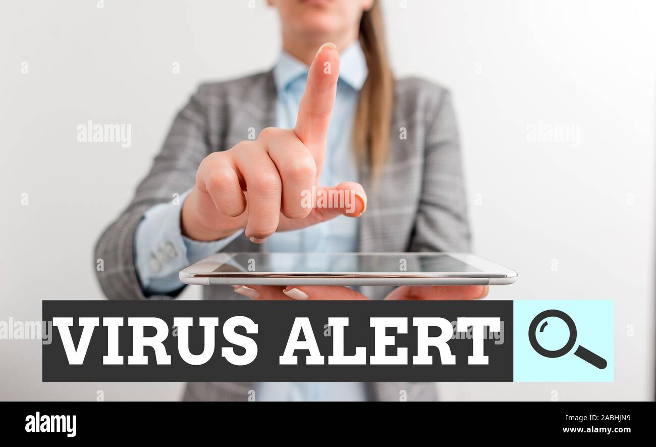 Writing Note Showing Virus Alert Business Concept For Message Warning Of A Nonexistent Computer