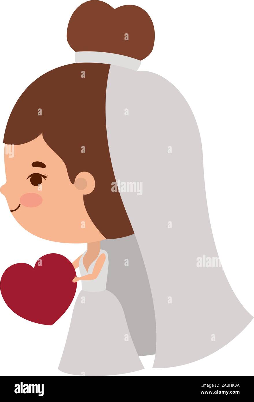 Bride cartoon with wedding dress vector design Stock Vector Image & Art ...