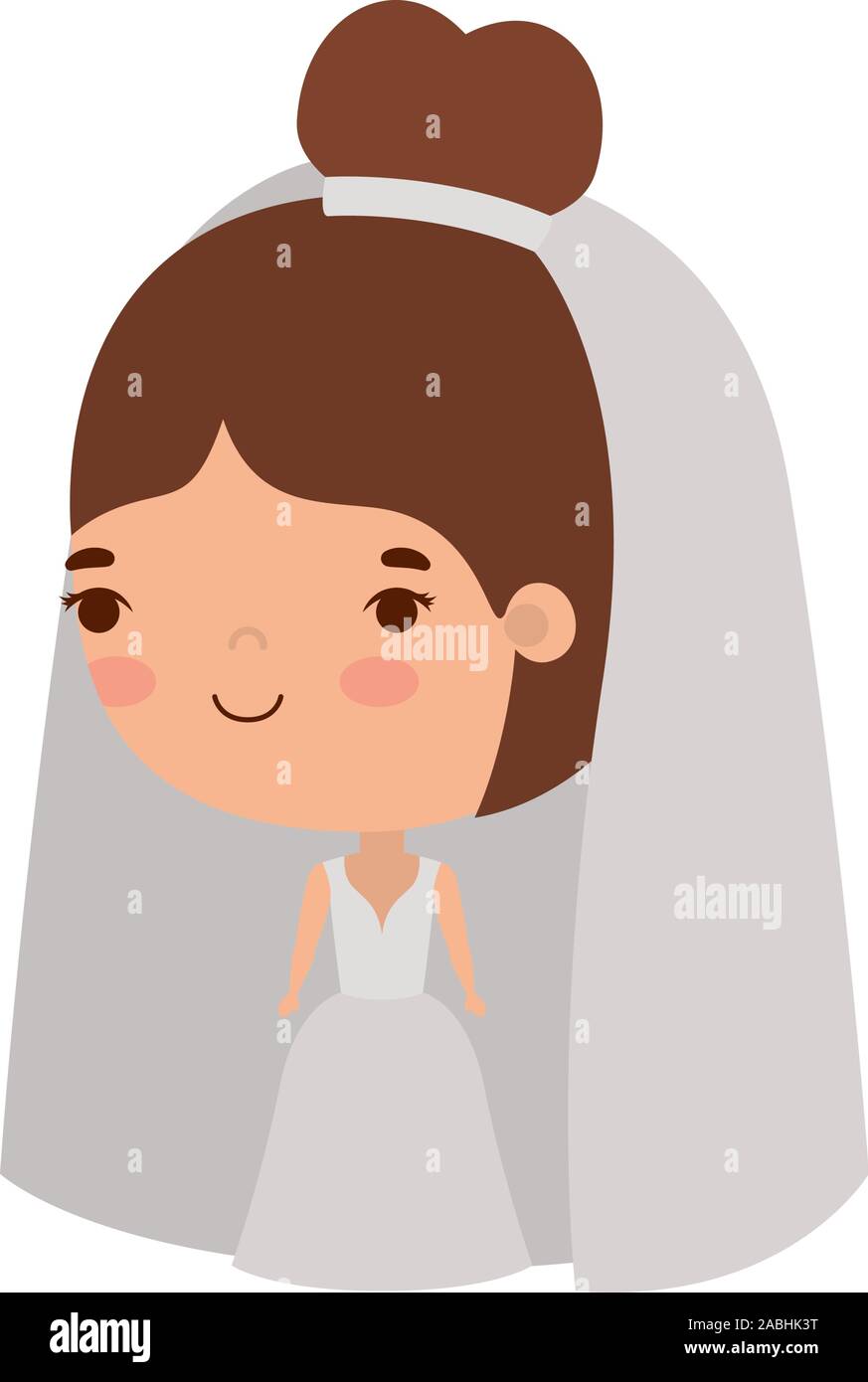 Bride cartoon with wedding dress vector design Stock Vector Image & Art ...