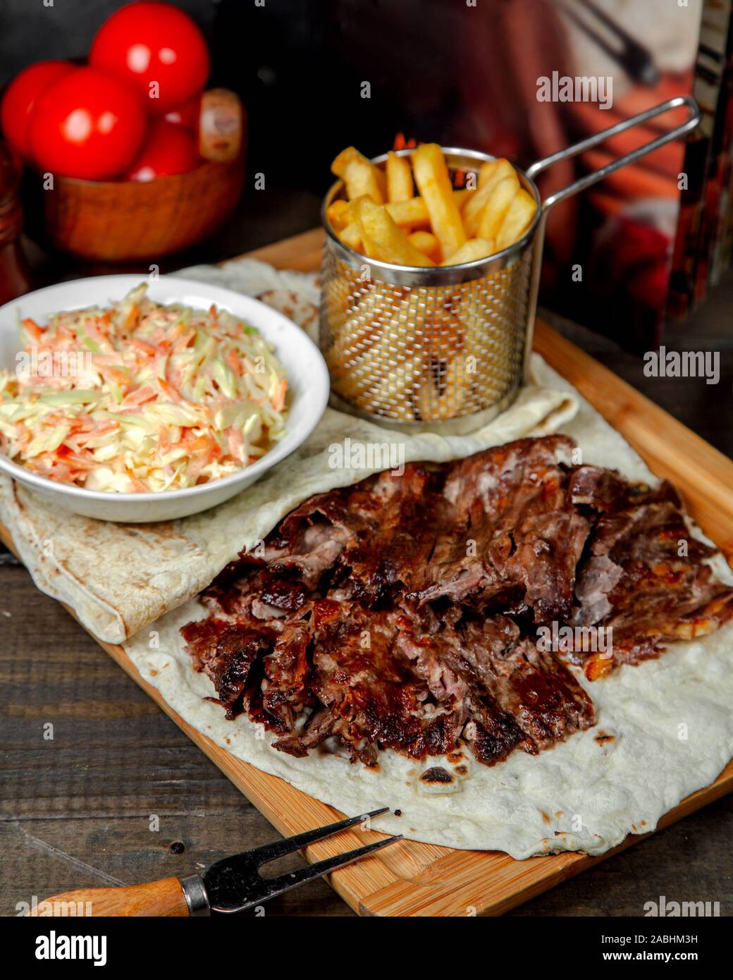 French fries doner kebap hi-res stock photography and images - Alamy