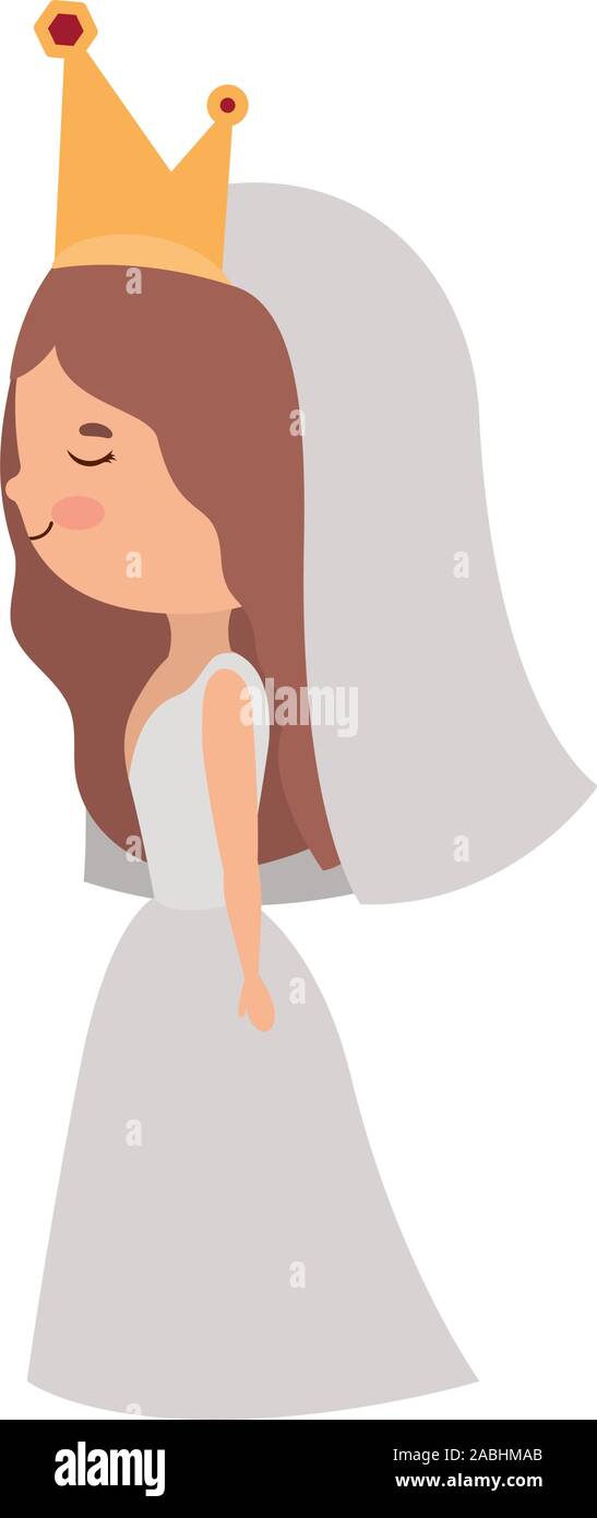 Bride cartoon with wedding dress vector design Stock Vector Image & Art ...
