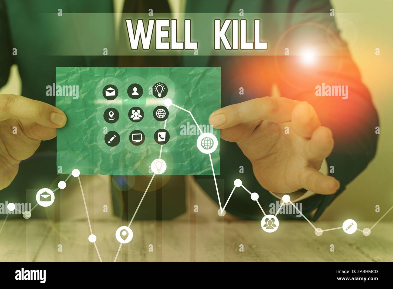 Text sign showing Well Kill. Business photo showcasing operation of ...